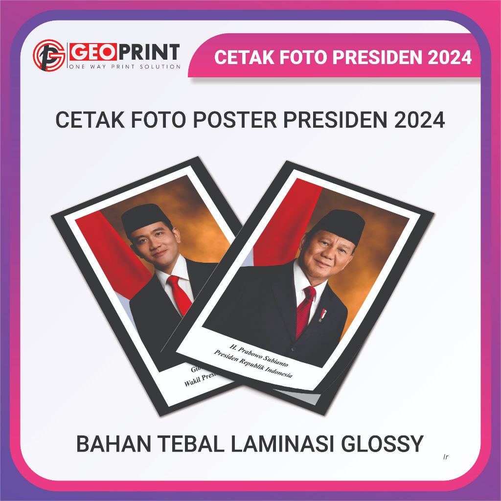 Jual CETAK FOTO POSTER PRESIDEN RI 2024 BAHAN AC260 UKURAN A3 & A4 ...