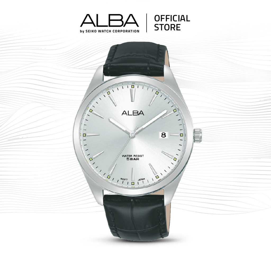 Jual Alba Jam Tangan Pria AS9R03 / AS9R03X1 Quartz Silver Dial Black ...