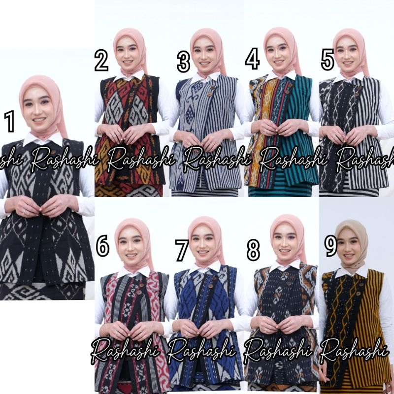 Jual ELFIRA vest tenun wanita etnik rompi tenun troso rompi kerja ...
