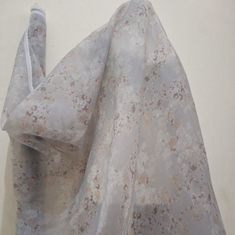 Jual Kain Bahan Organza silk motif High Quality ( Harga 1/2 mtr ...