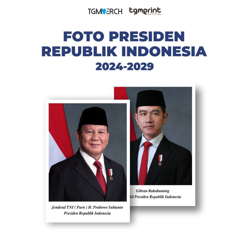Jual TGM MERCH - Poster Foto Presiden dan Wakil Presiden / Frame Poster ...