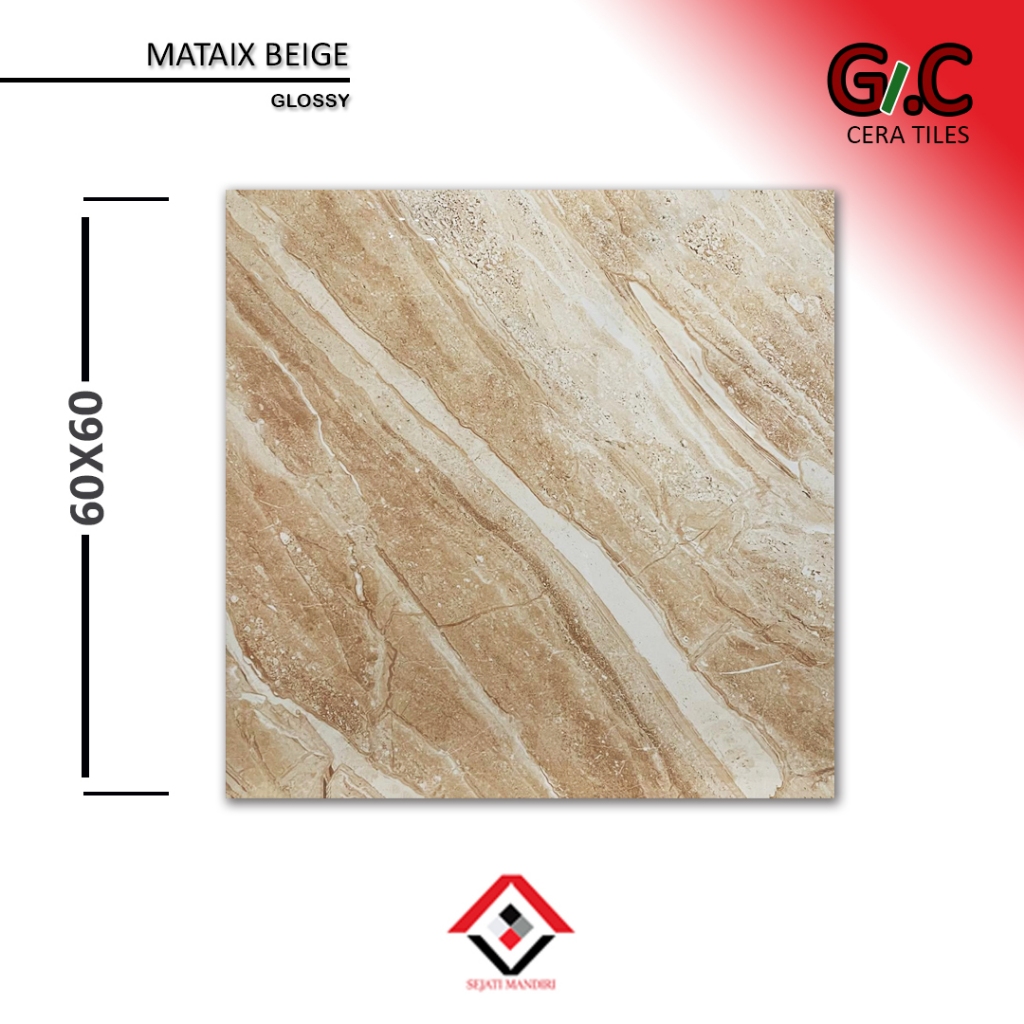 Jual granit 60x60 motif marmer - gc ceratiles mataix beige | Shopee Indonesia