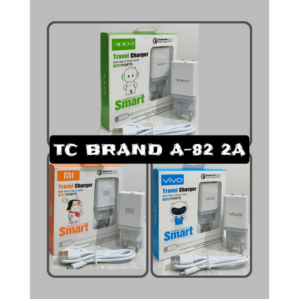 Jual Charger Brand A82 Smart USB Type C dan Micro Harga Murah | Shopee ...