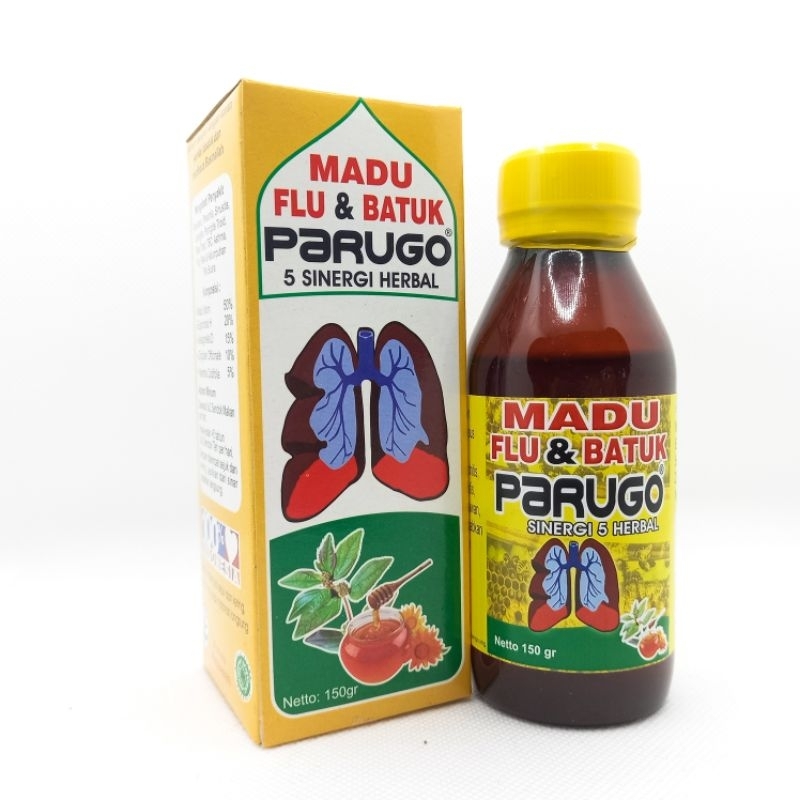Jual Madu Flu dan Batuk PARUGO 5 Sinergi Herbal Original | Shopee Indonesia