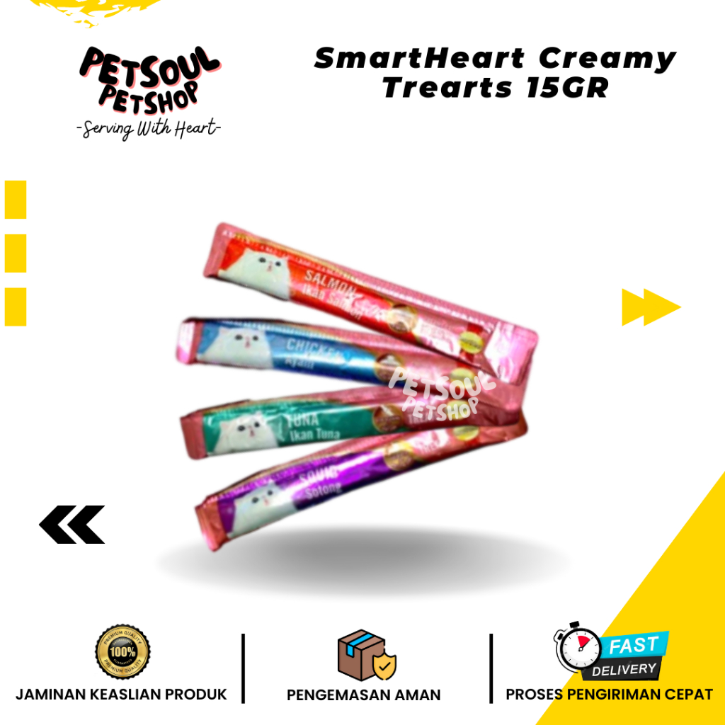 Jual SmartHeart Cat Creamy Treats / Snack Camilan Kucing 1 Sachet ...
