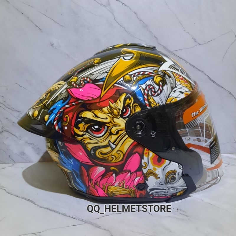 Jual Helm Ink Terra 2 Motif Demon Samurai Half Face | Shopee Indonesia