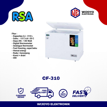 Jual RSA CF 310 CHEST FREEZER BOX 300 L LEMARI PEMBEKU 300 LITER BY GEA ...