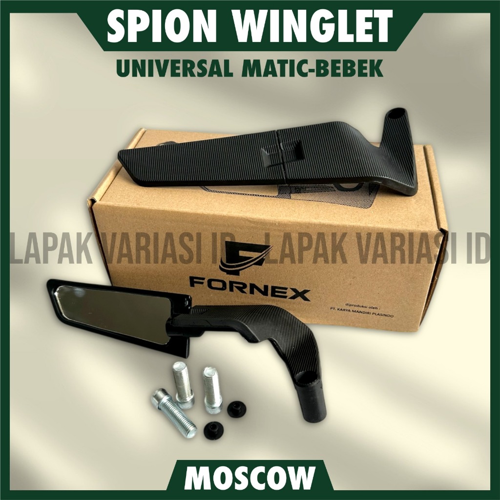 Jual SPION WINGLET ORIGINAL KACA PUTIH REAR VIEW MIRROR UNIVERSAL MOTOR ...