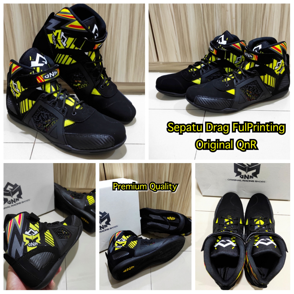 Jual sepatu drag balap QNR original sepatu yellow keren berkendara ...