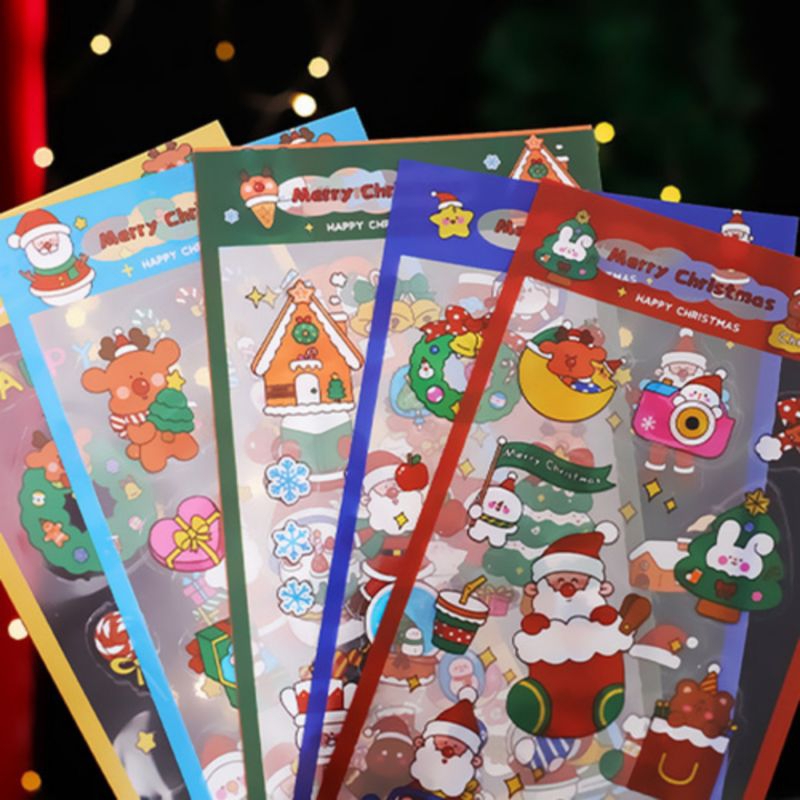 Jual STICKER NATAL INS AESTHETIC STICKER PVC DEKORASI CHRISTMAS LUCU ...