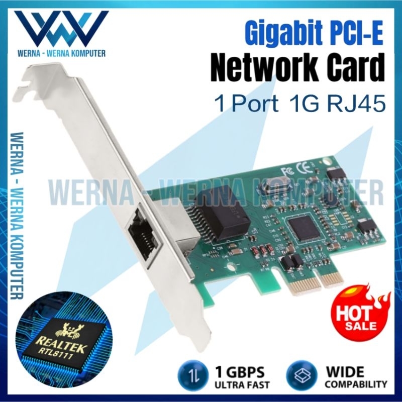 Jual PCI Express LAN card single port Gigabit Ethernet PCIE PCI E ...