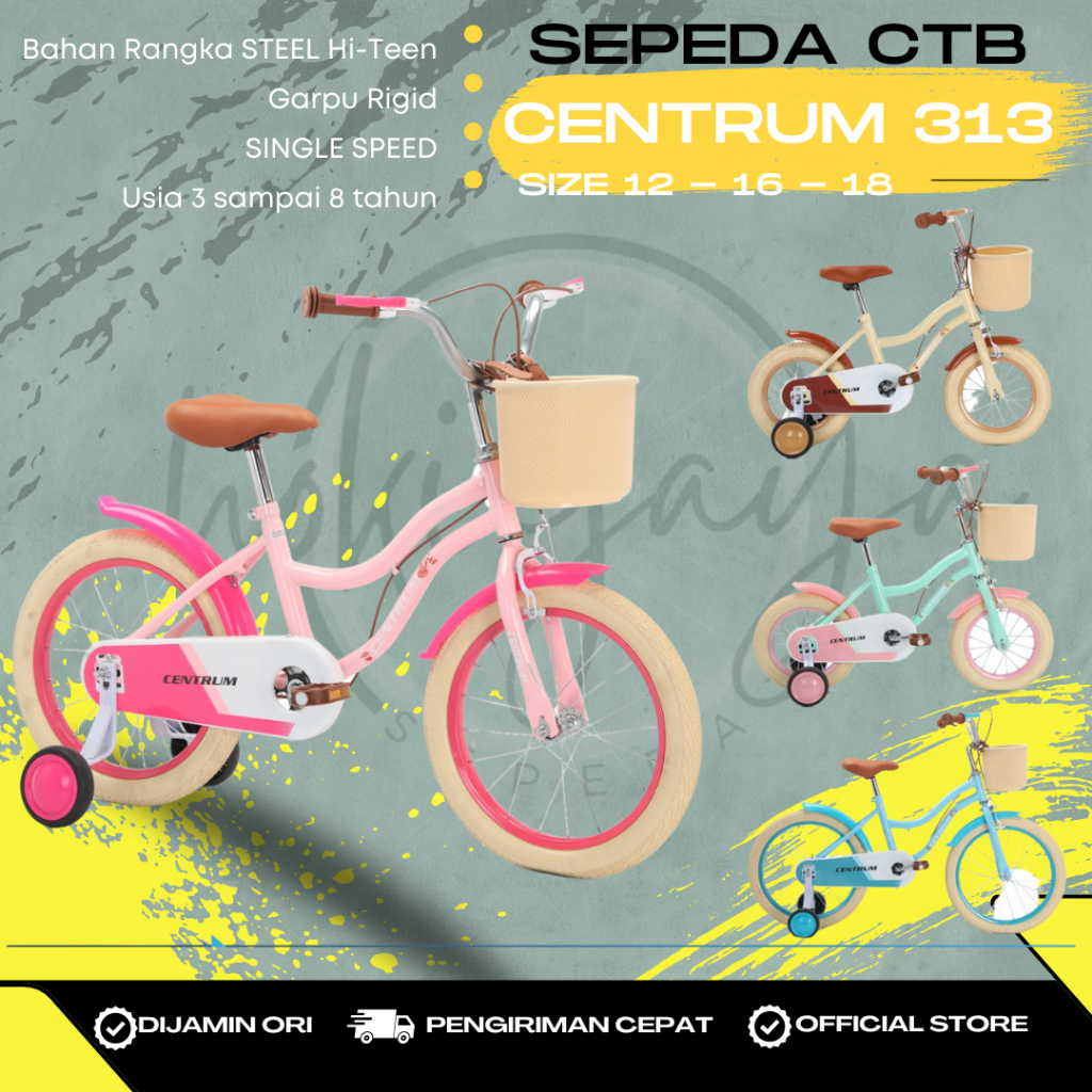 Jual [MODEL RETRO] Sepeda anak mini Centrum - Tango RETRO model terbaru ...