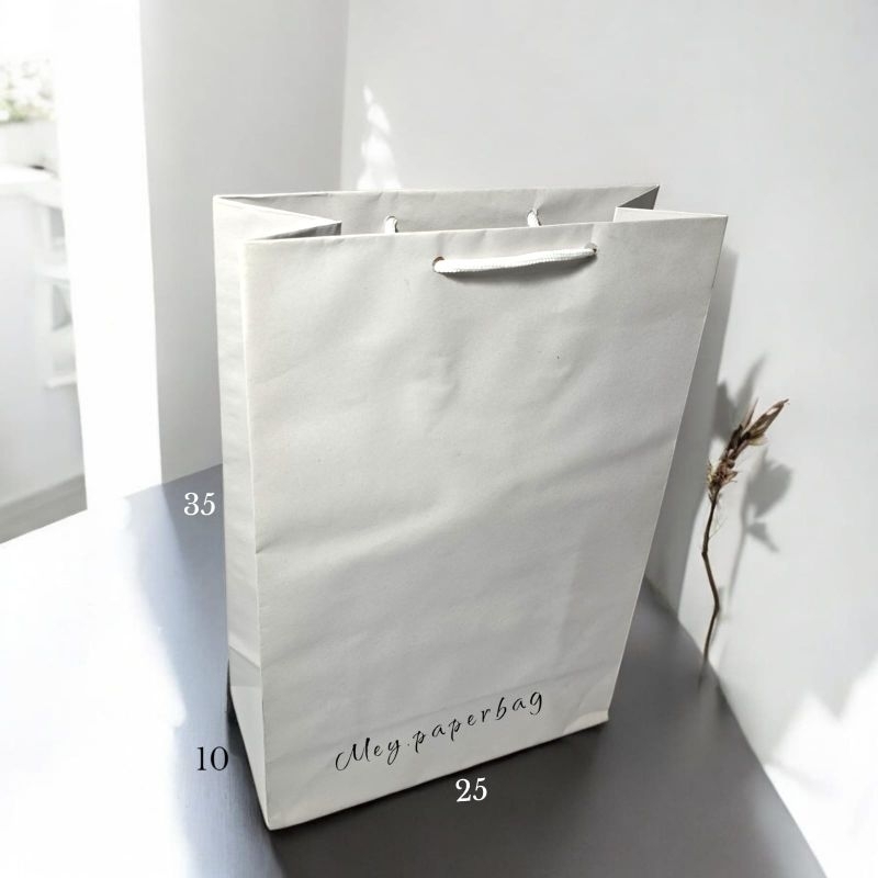 Jual Paper Bag Polos Putih Uk 25x35 | Shopee Indonesia