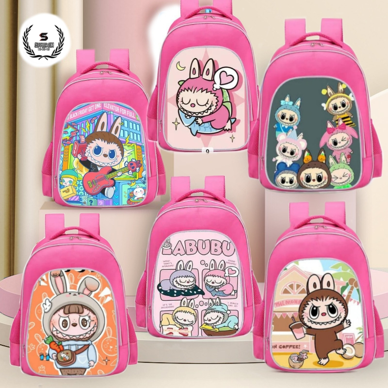 Jual VIRAL LABUBU Tas Sekolah Anak Ransel karakter Boneka Kartun TK SD Bisa Bayar COD Banyak ...