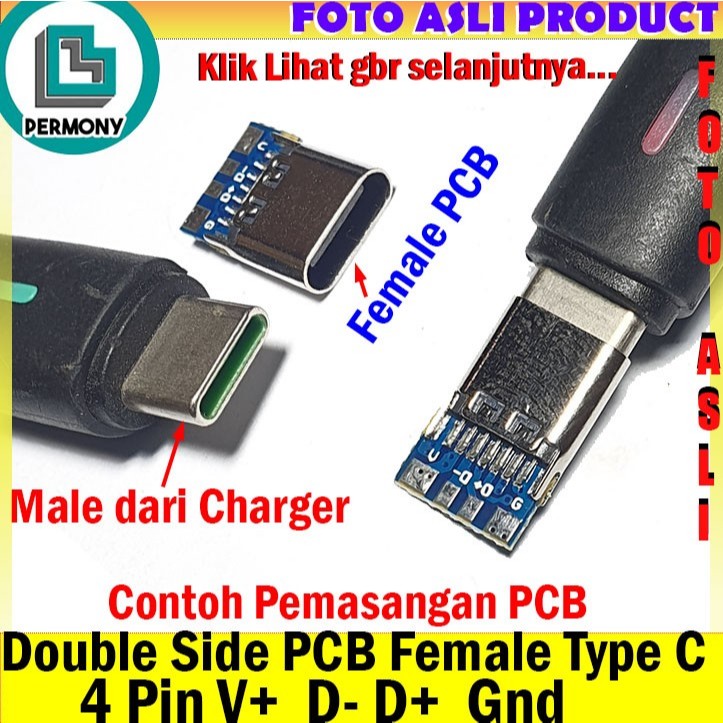 Jual PCB Adapter module converter usb port mini micro printer type 2.0 ...