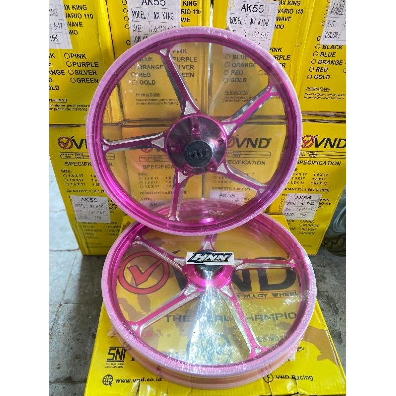 Jual Pelek Velg Vnd Ak55 Mx King, Crf, Klx Warna Pink Murah | Shopee ...