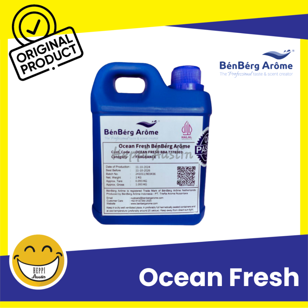 Jual Parfum Ocean Fresh Bibit Parfum Benberg Fragrance Oil 100 ML ...