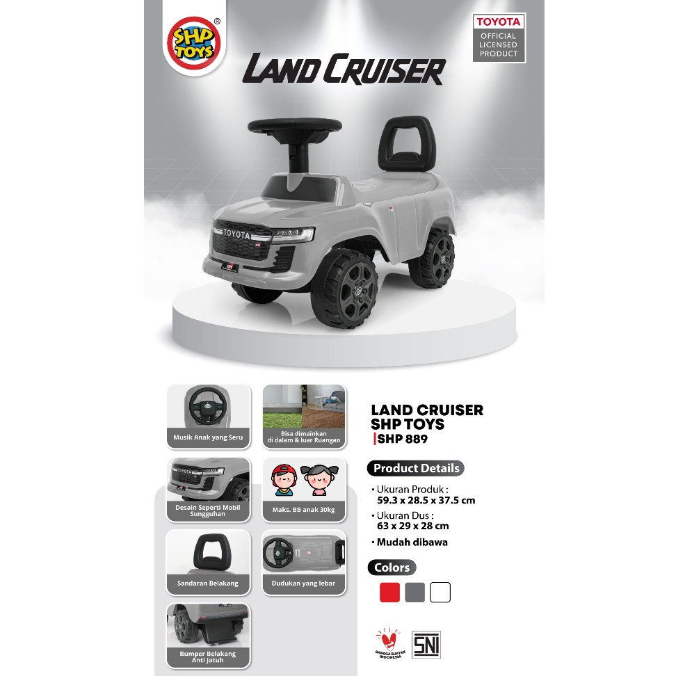 Jual Tolo Car Tolocar LANDCRUISER 889 Mainan Ride On Mobil Anak ...