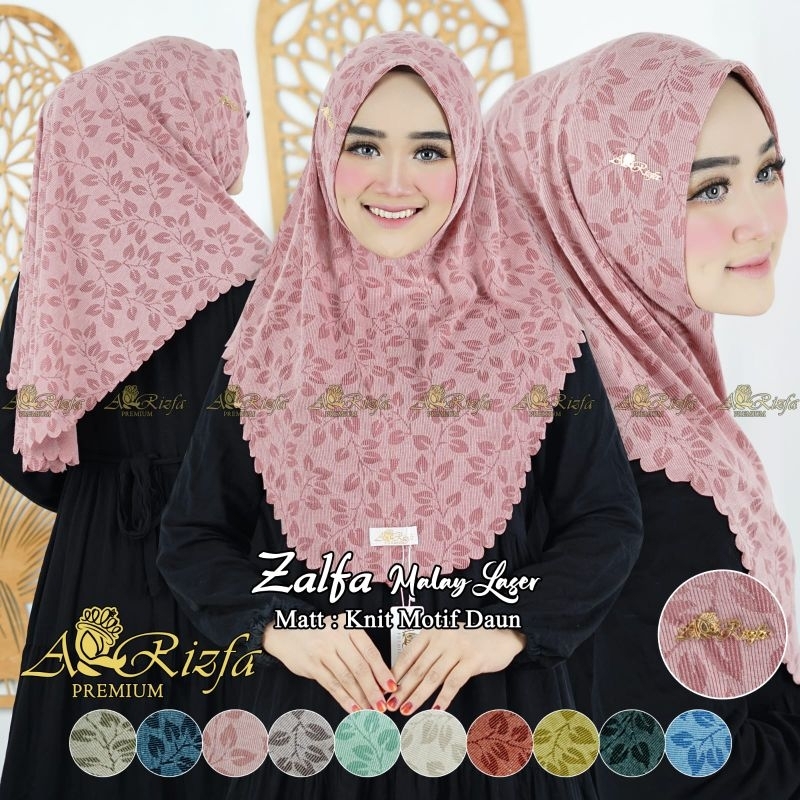 Jual JILBAB BERGO INSTAN KNIT MOTIF / BERGO MALAY KNIT MOTIF LASERCUT ...