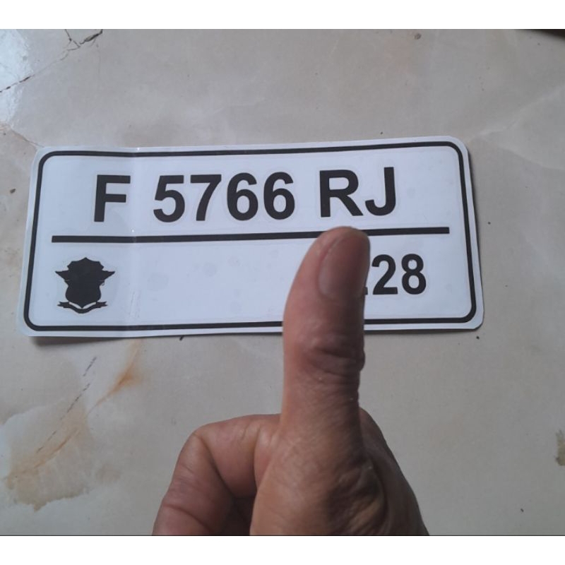 Jual Sticker Plat Nopol Motor Cutting Stiker Nomor Motor | Shopee Indonesia