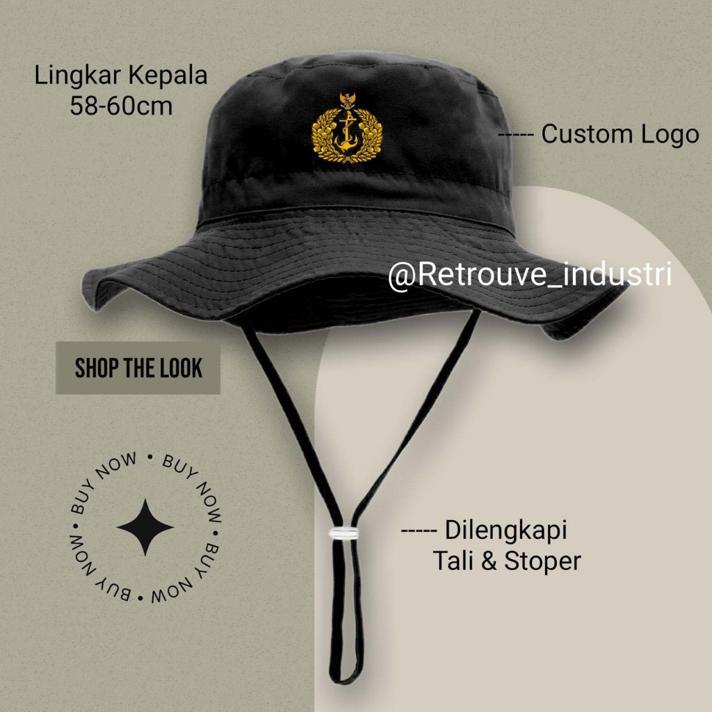 Jual Topi Rimba TNI AL / Topi Gunung Outdoor Premium | Shopee Indonesia