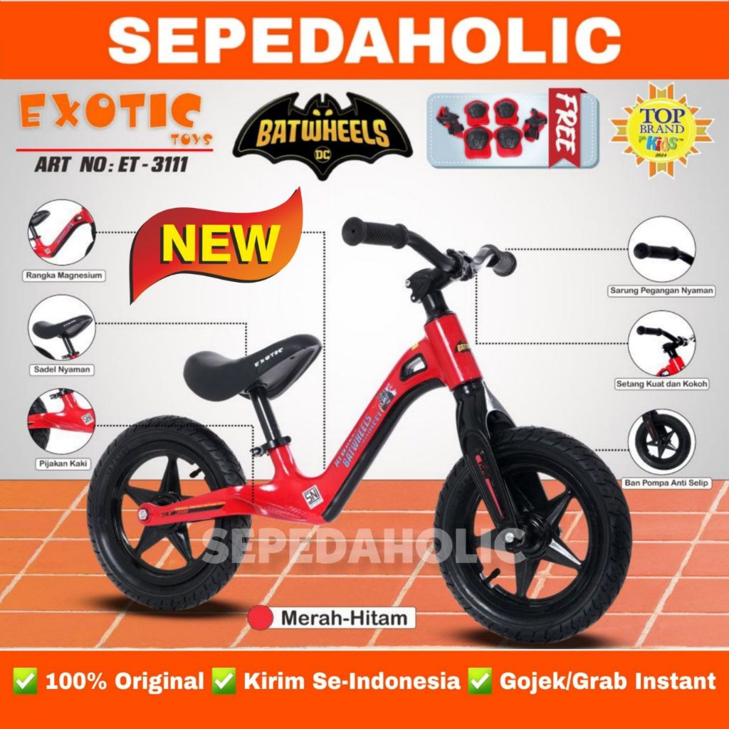 Jual Push Bike EXOTIC ET 3110 / ET 3111 / ET 3112 / ET 3113 Ban Karet ...