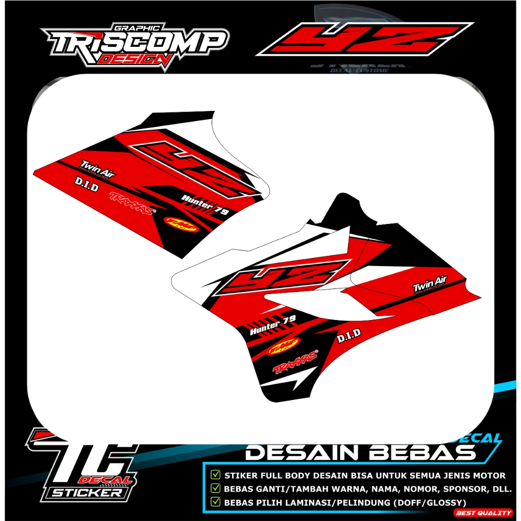 Jual Decal Sticker tangki Bebek Yamaha GTX/Yz 85 New/ - Decal stiker ...