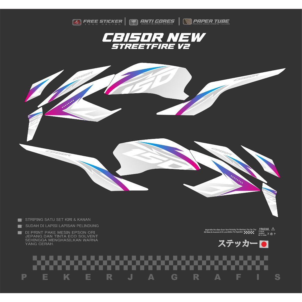 Jual STRIPING/STIKER CB150R NEW V2 - STRIPING CB150R NEW STREETFIRE ...