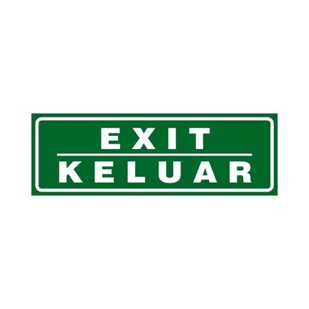 Jual STIKER VINYL PETUNJUK EXIT / KELUAR SIGN RAMBU K3 Uk. 30 x 10 CM ...