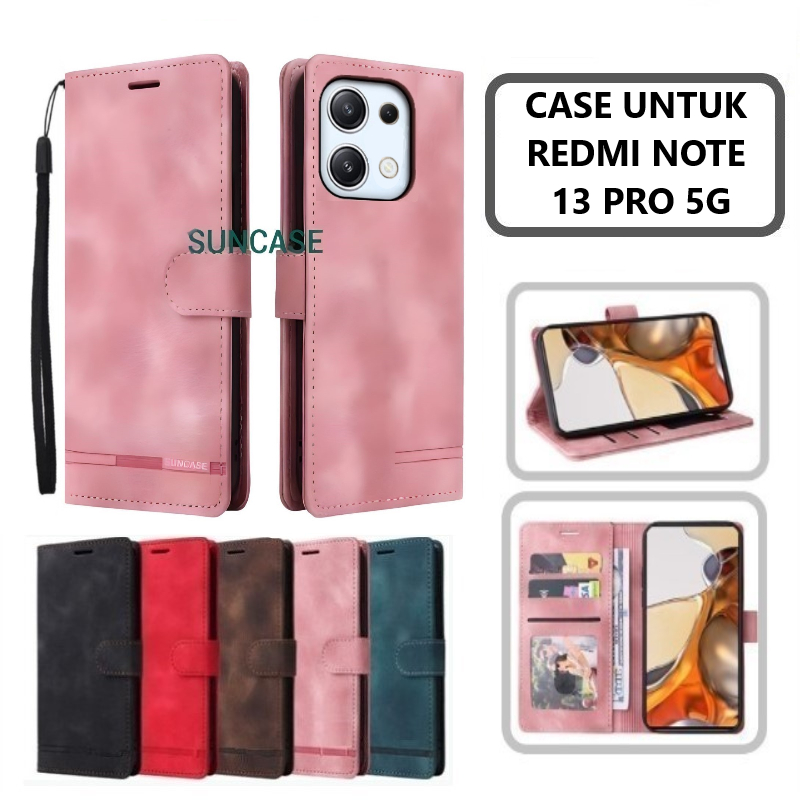 Jual Casing REDMI NOTE 13 PRO 5G model flip buka tutup case kulit ada ...