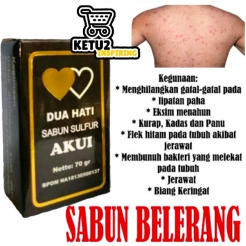 Jual Akui Sabun Belerang AKUI Sulfur Anti Bakteri Obat Kulit Gatal ...