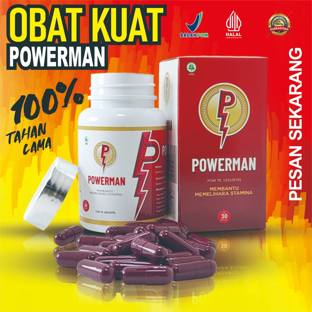 Jual Powerman Bpom ObatPenguat Herbal Stamina Pria TerbaikTahan Lama ...
