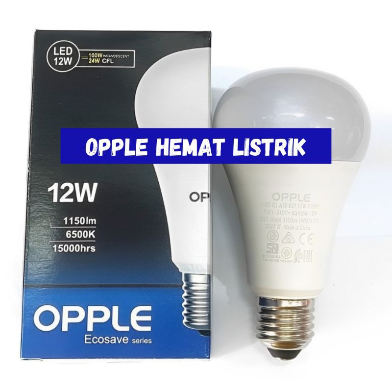 Jual Lampu Led Opple 12W Cahaya Putih 6500K Garansi 1 Tahun | Shopee ...