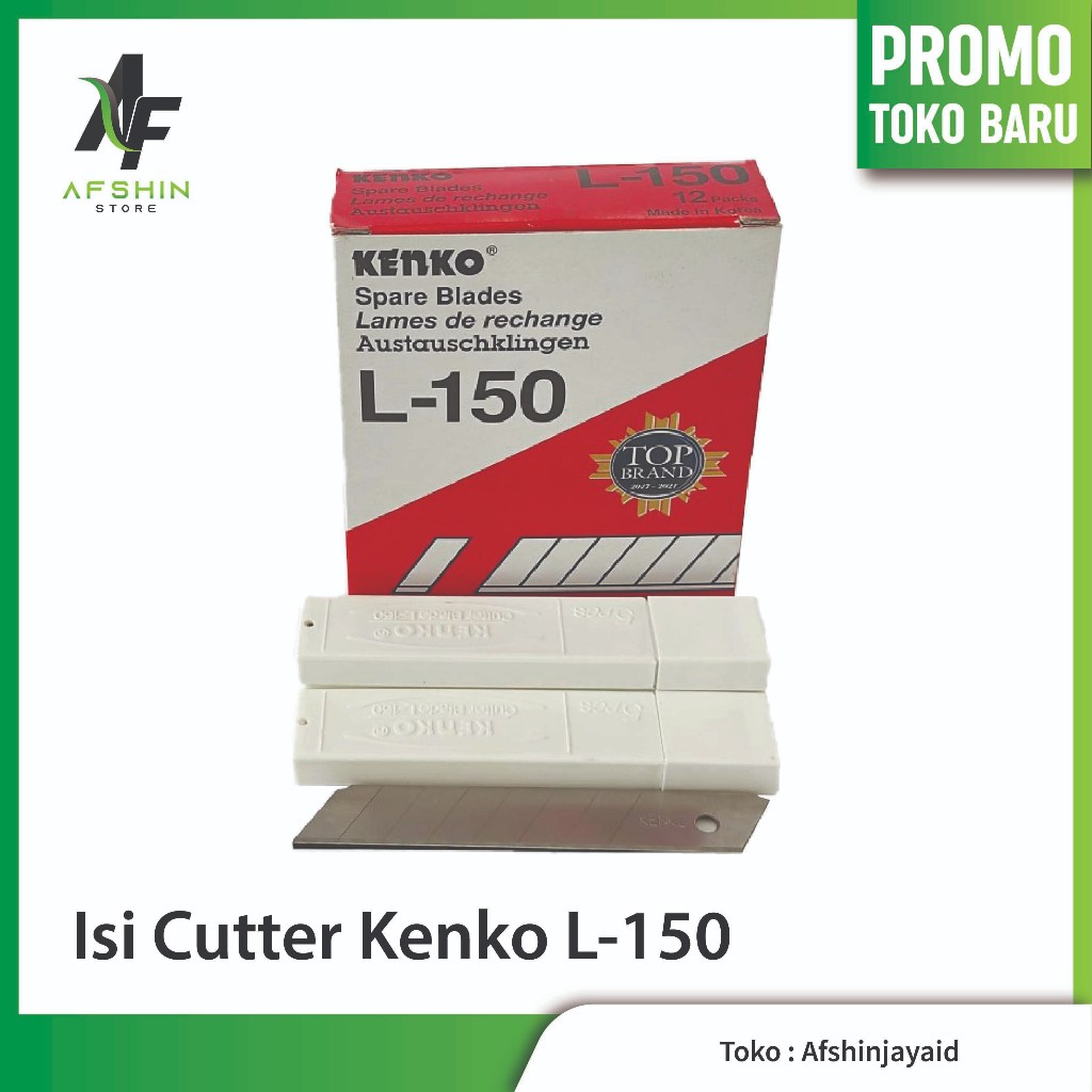 Jual Mata Pisau Cutter Katter Kenko Besar L 150 harga per 1 kotak kecil ...