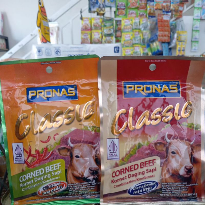 Jual Pronas Classic Corned Beef /Kornet Daging Sapi Kemasan 50 Gram ...