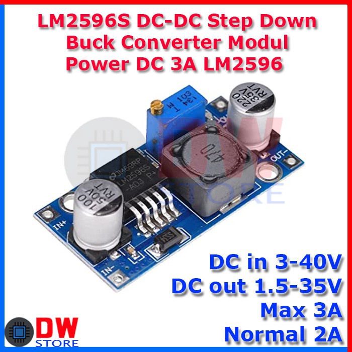Jual LM2596S LM2596 DCDC Adjustae Step Down Power Supply Module DC 3A | Shopee Indonesia