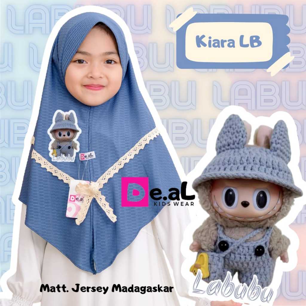 Jual Jilbab Anak Labubu Kiara Renda 3-7th Ori De.al Hijab | Shopee ...