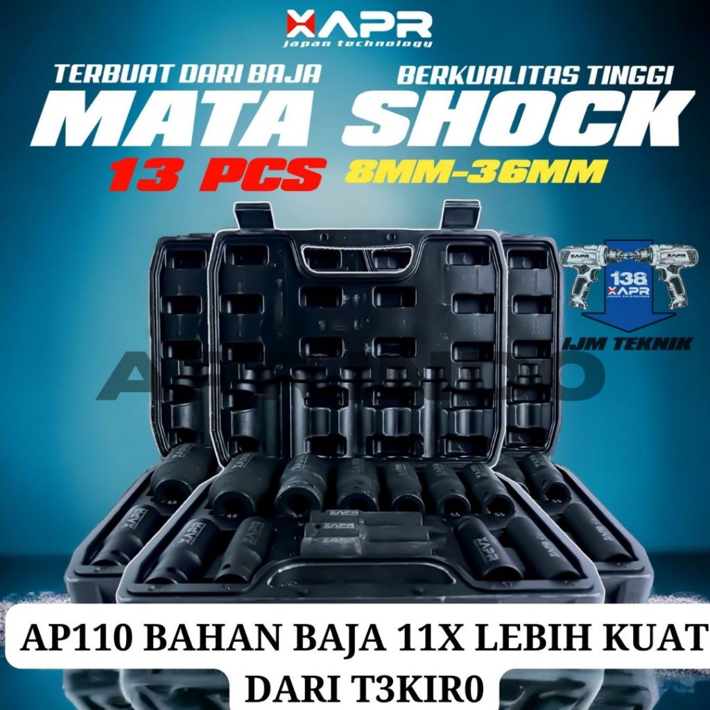 Jual PROMO!! APR socket deep sock impact 8mm - 36mm 1/2inch type ap110 ...