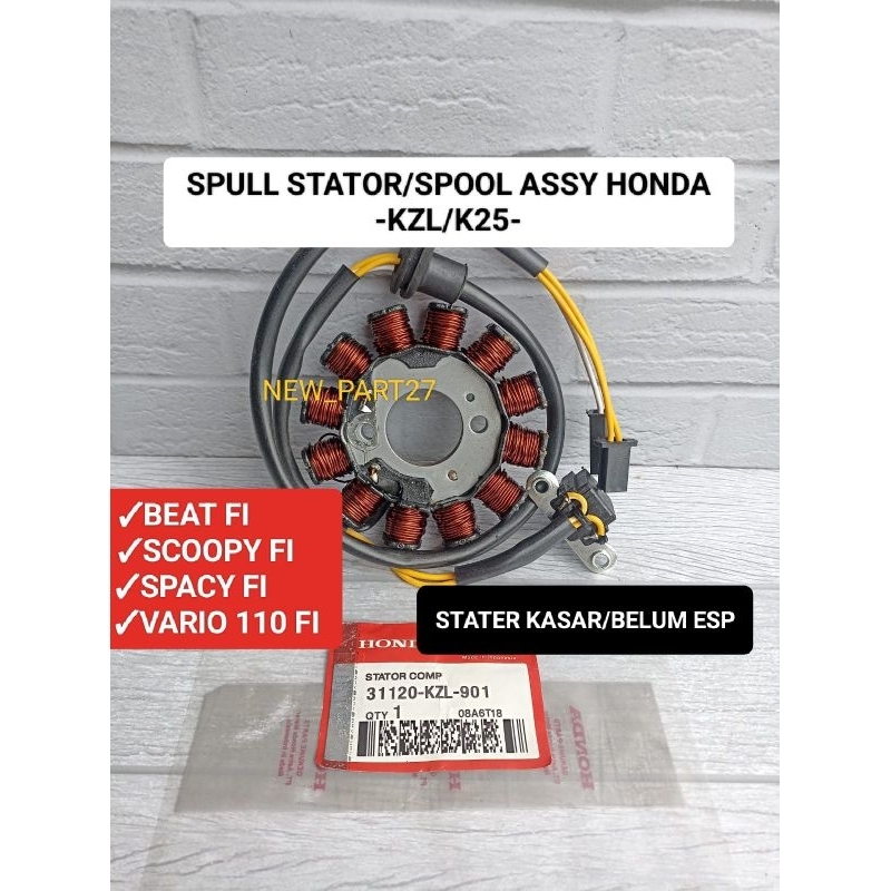Jual Spul Assy (KZL/K25) spool stator Beat fi/Scoopy fi/spacy fi/Vario ...