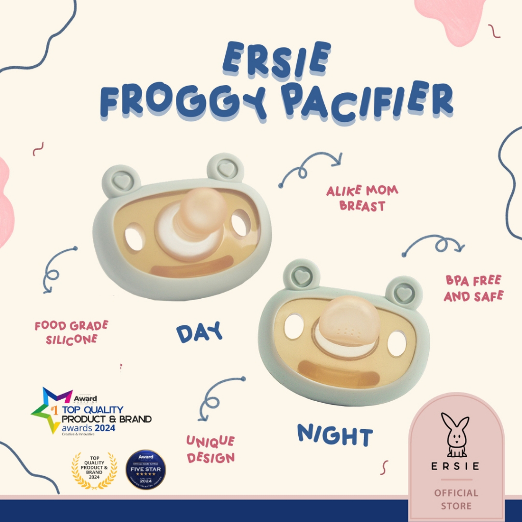 Jual ERSIE FROGGY PACIFIER | Dot empeng bayi silikon newborn | Shopee ...