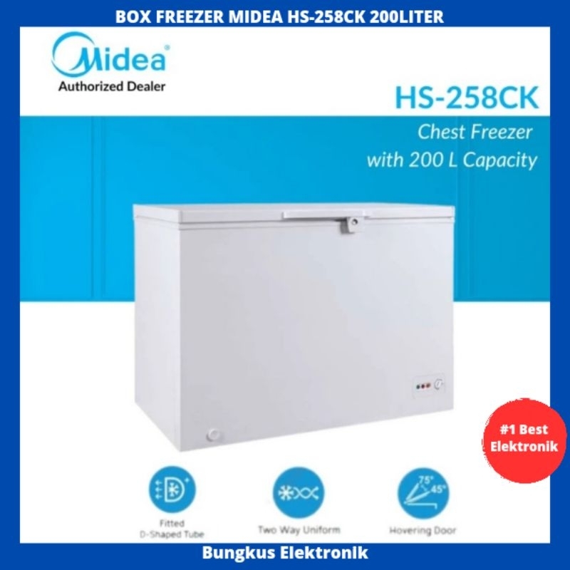 Jual BOX FREEZER MIDEA 200LITER HS-258CK CHEST FREEZER BOX MIDEA 200L ...