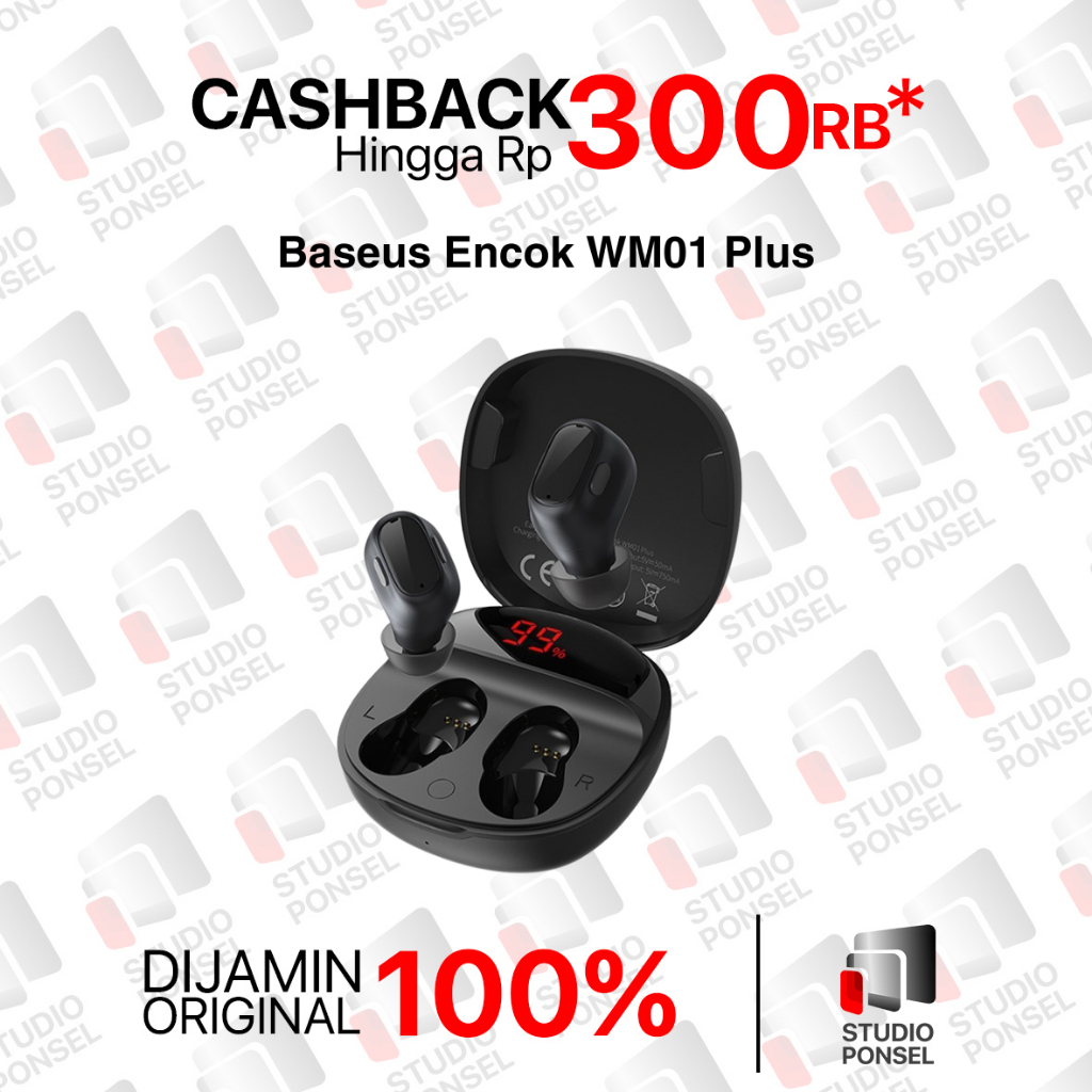 Jual BASEUS TWS WM01 Plus Bluetooth Earphone WM 01 + Earbuds | Shopee ...