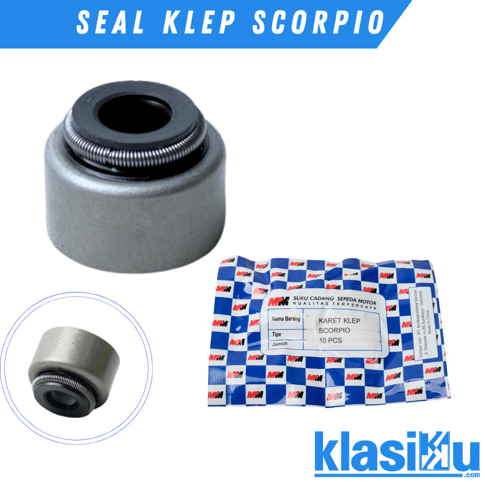 Jual Seal Klep Scorpio Siel Valve Stem Karet Batang Kelep Klip Yamaha Scorpio 1 Pcs | Shopee ...