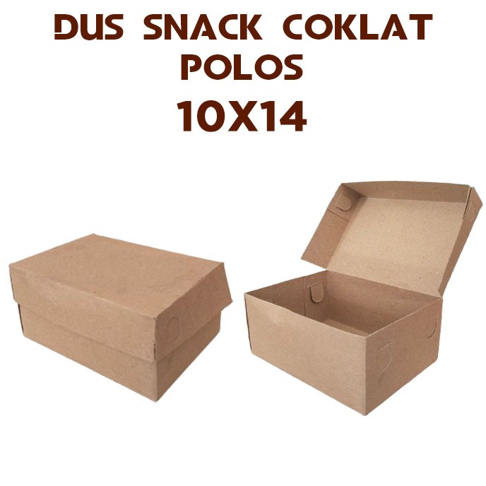 Jual Dus Snack AT Coklat Polos 10x14 - Isi 50 Pcs | Shopee Indonesia