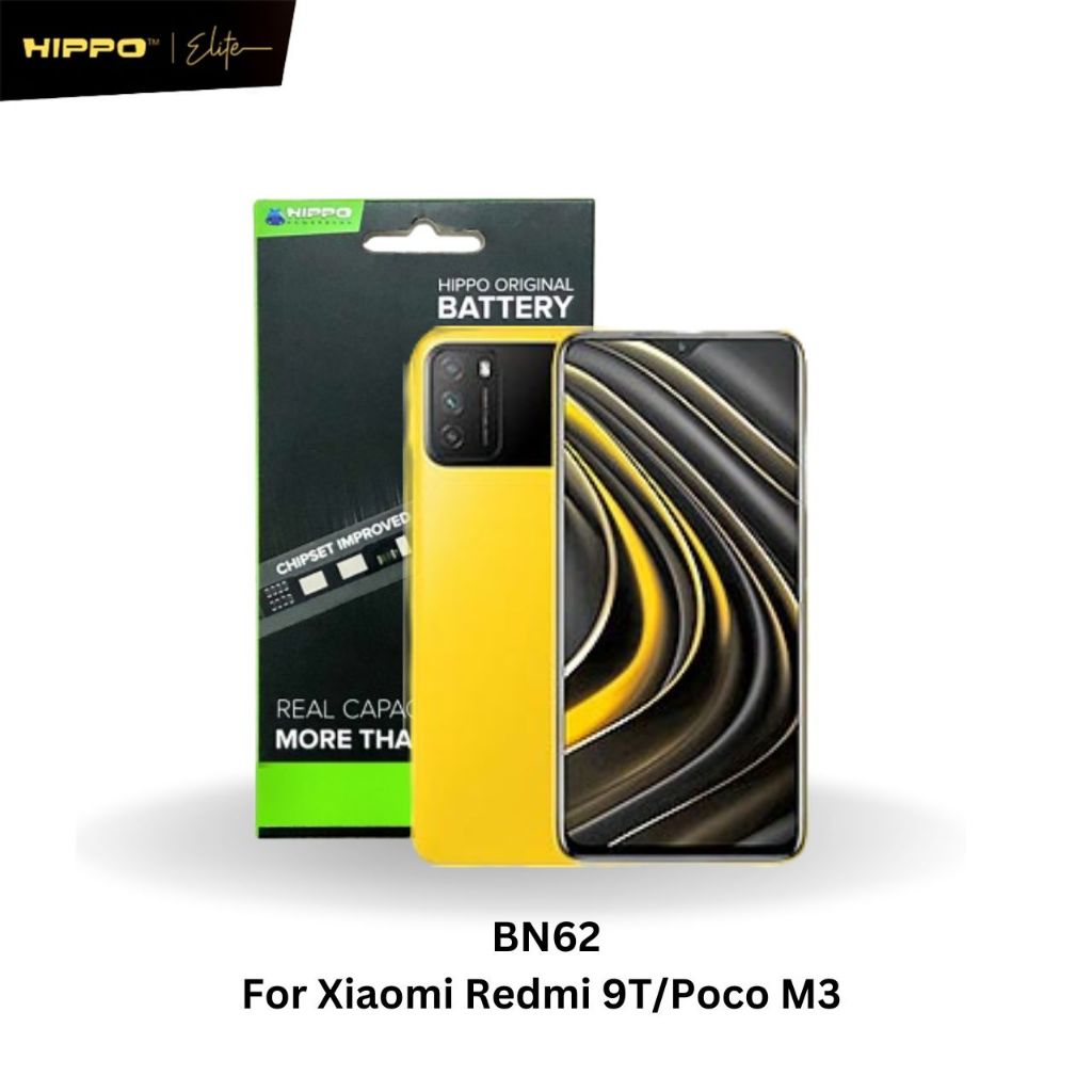 Jual Hippo Baterai Xiaomi BN62 Redmi 9T / Poco M3 5000mAh Original Cell ...