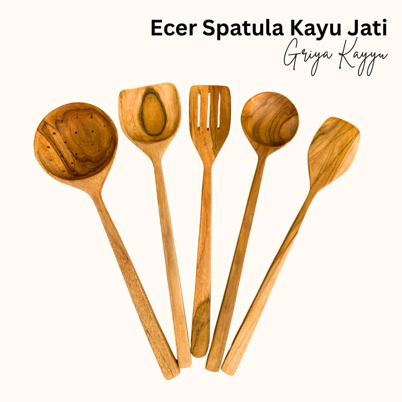 Jual (ECER) Spatula kayu Griya Kayyu- Spatula Kayu Jati - Sotil Kayu ...