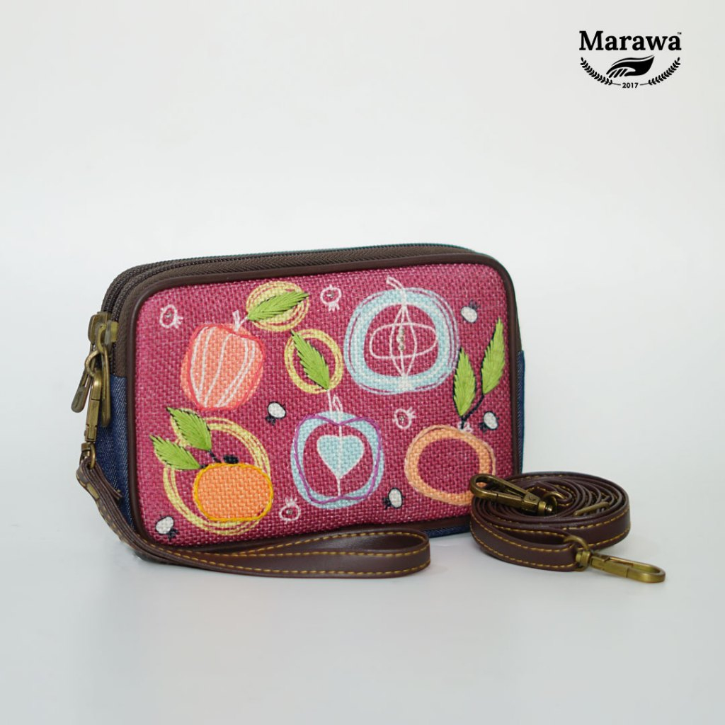 Jual Poke - Abstrak Buah Tas Selempang Mini Pouch Handmade Denim by ...