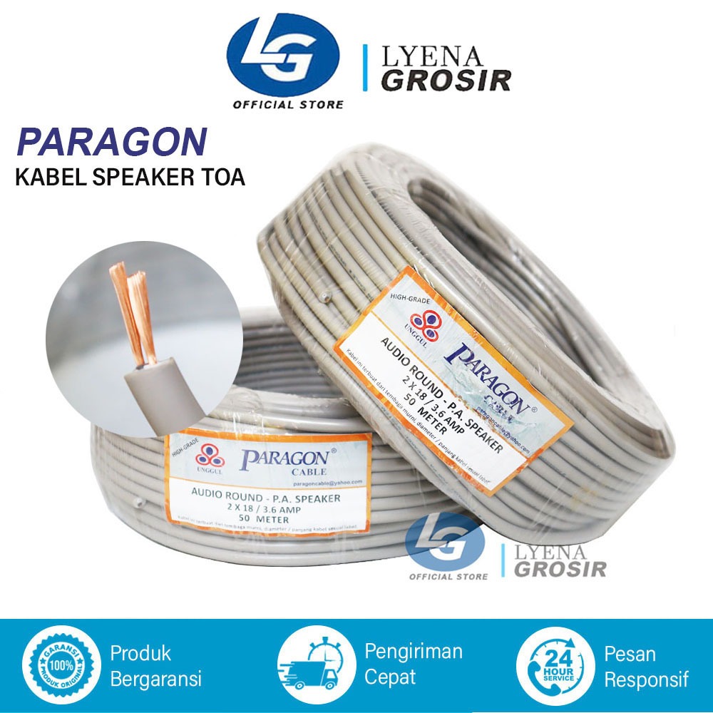 Jual Kabel Speaker Toa Paragon 2 x 18 / 3.6 AMP Original | Shopee Indonesia