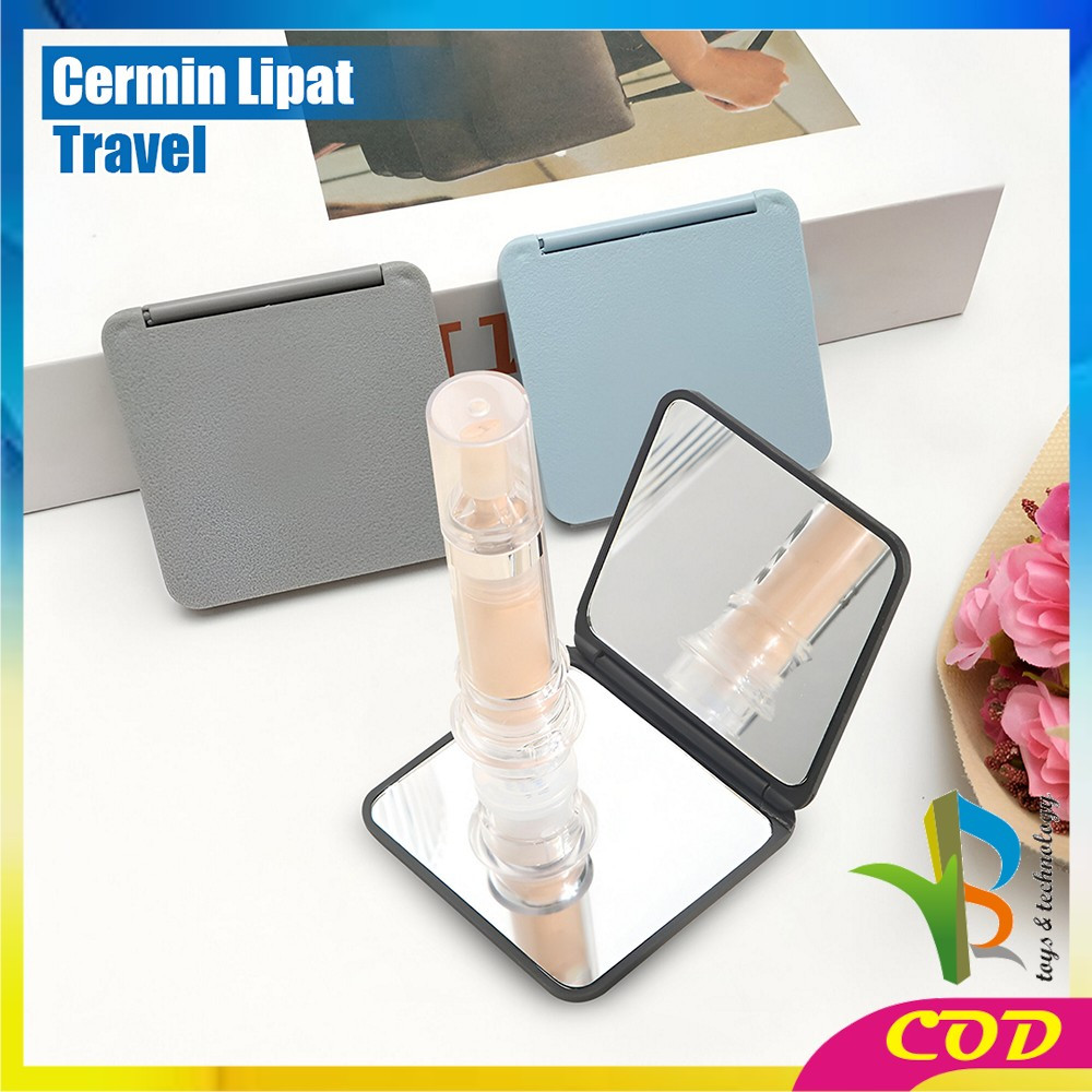 Jual RB-C1138 Kaca Lipat 2 Sisi Persegi Polos Cermin Saku Kecil / Kaca ...
