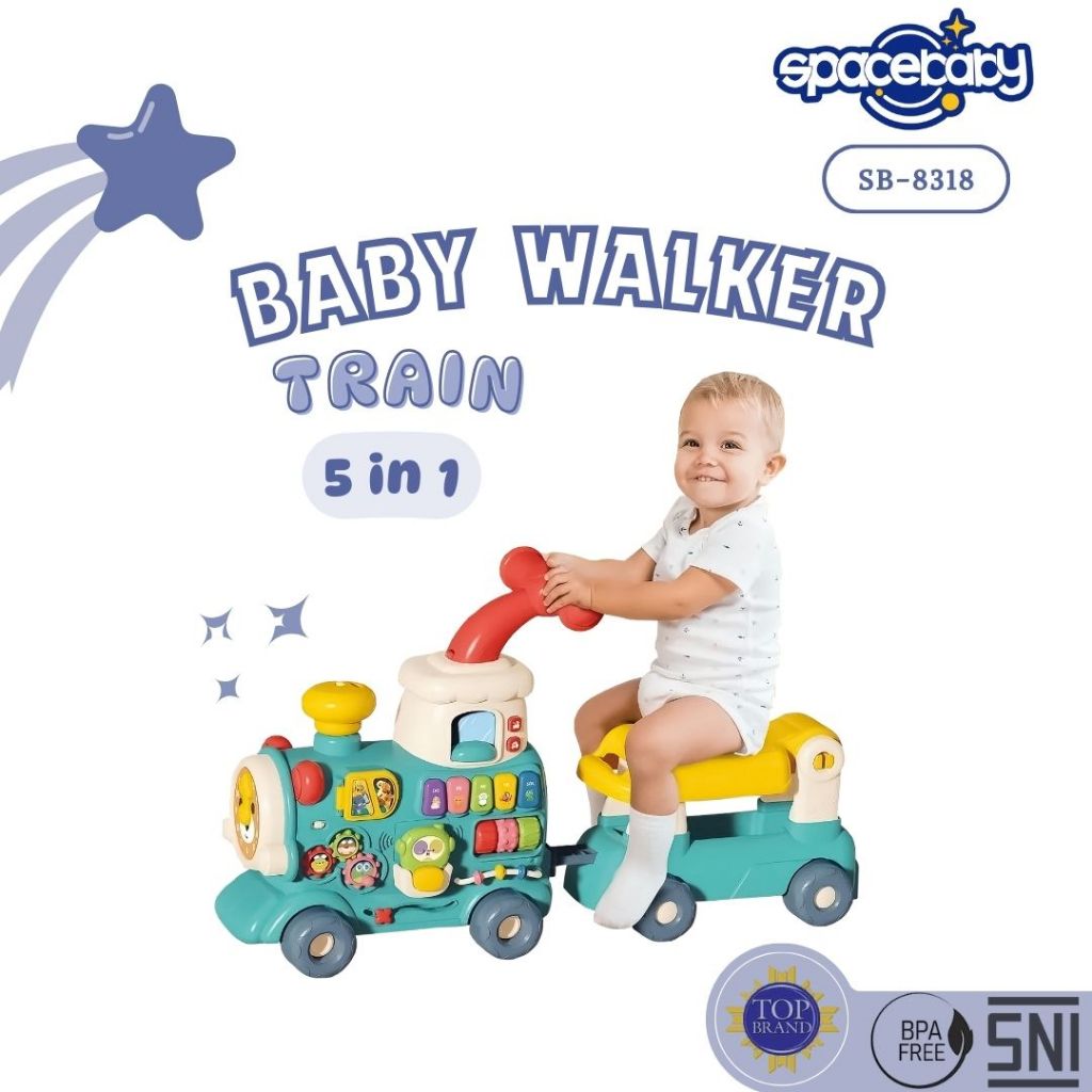Jual Baby Walker Train Spacebaby SB 8318 | Shopee Indonesia